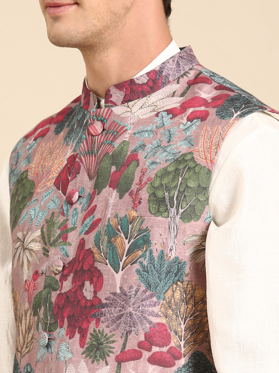 Salmon Pink Modi Jacket - Mayank Modi – Mayank Modi Fashions